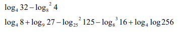 Solved log, 32– log, 4 log, 8+ log, 27 – log, 125 – log, 16+ | Chegg.com