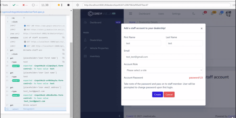 Acceptance Tests GIFs - purplesmurf1998/Autotracks GitHub Wiki