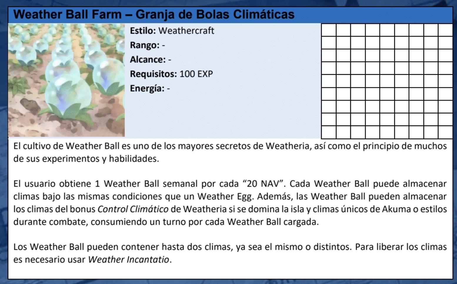 [Dudas] Weathercraft y otras cosas