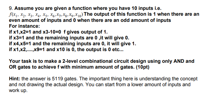 Solved 9 Assume You Are Given A Function Where You Have 10 