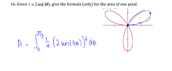 Solved Given t = 2 sin (3 theta), give the formula (only) | Chegg.com