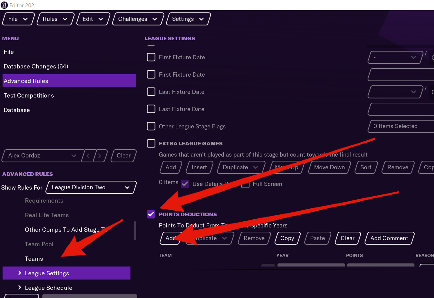 Points deduction - Editors Hideaway - Sports Interactive Community