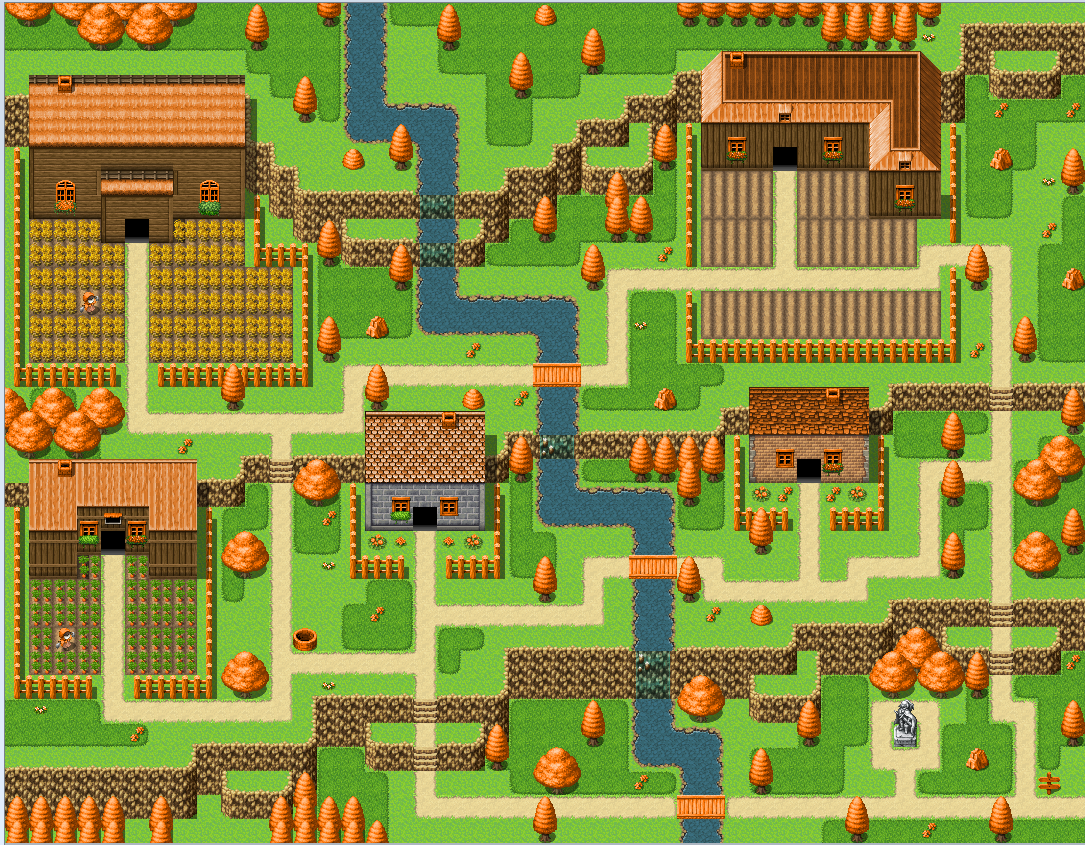 Marigold Meadows - Thoughts on this map? How can I improve it? : r/RPGMaker