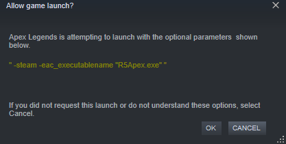 Game wont launch and only shows this when attempting : r/apexlegends