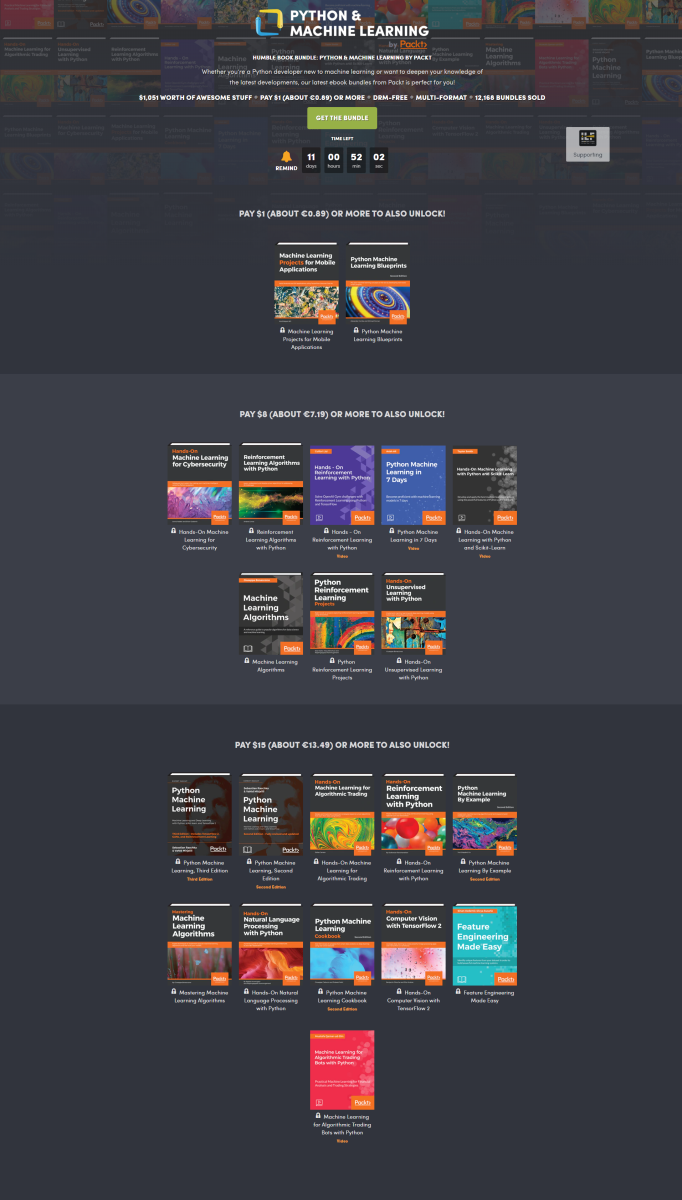 [Conjunta Humble Bundle Books] Python & Machine Learning by Packt - Forocoches