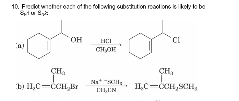 Solved 10. Predict whether each of the following | Chegg.com