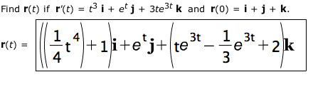 Solved Find r(t) if r'(t) = t3i + etj + 3te3tk and r(0) = i | Chegg.com