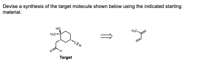 Solved Devise a synthesis of the target molecule shown below | Chegg.com