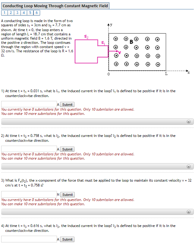 Solved A conducting loop is made in the form of two squares | Chegg.com