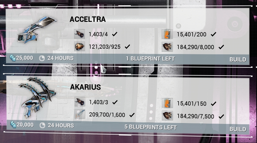 Acceltra droprate *might* be bugged - General - Warframe Forums