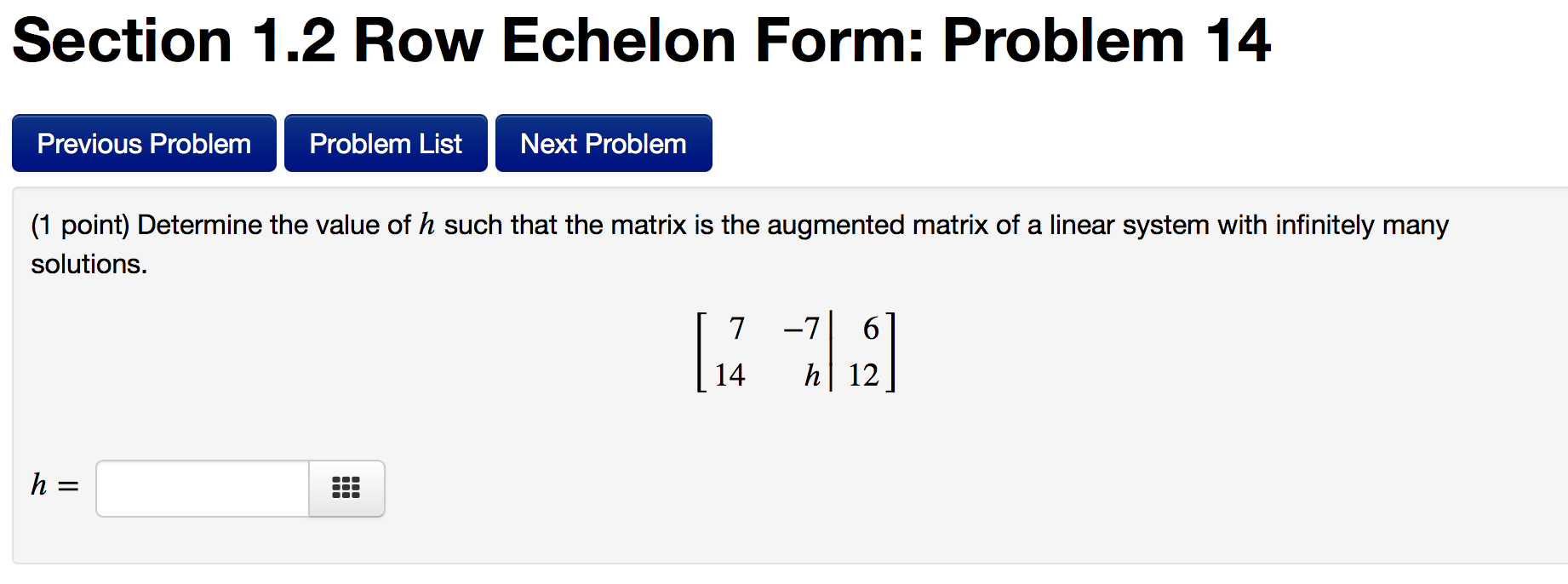 Solved Section 1 2 Row Echelon Form Problem 14 Previous
