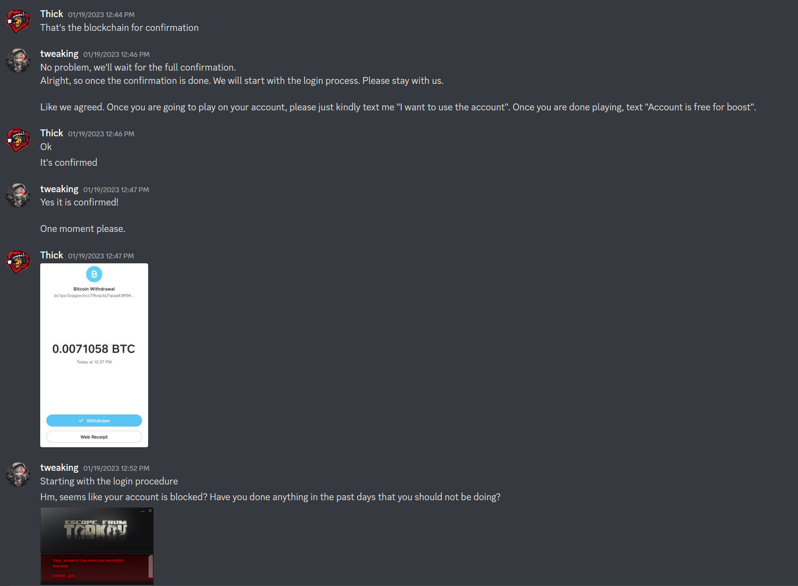 Scammed and Perma Ban on Tarkov due to Trash Booster - EpicNPC