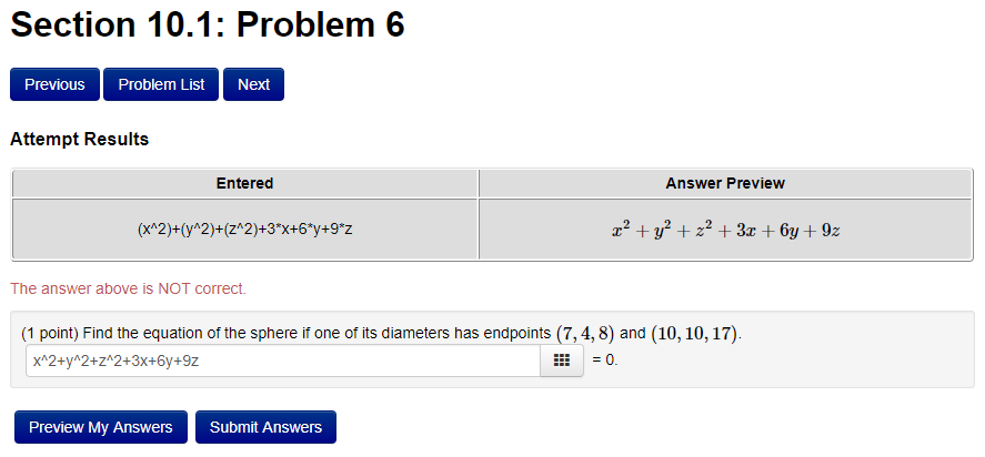 Solved Section 10.1: Problem 6 PreviouS Problem List Next | Chegg.com