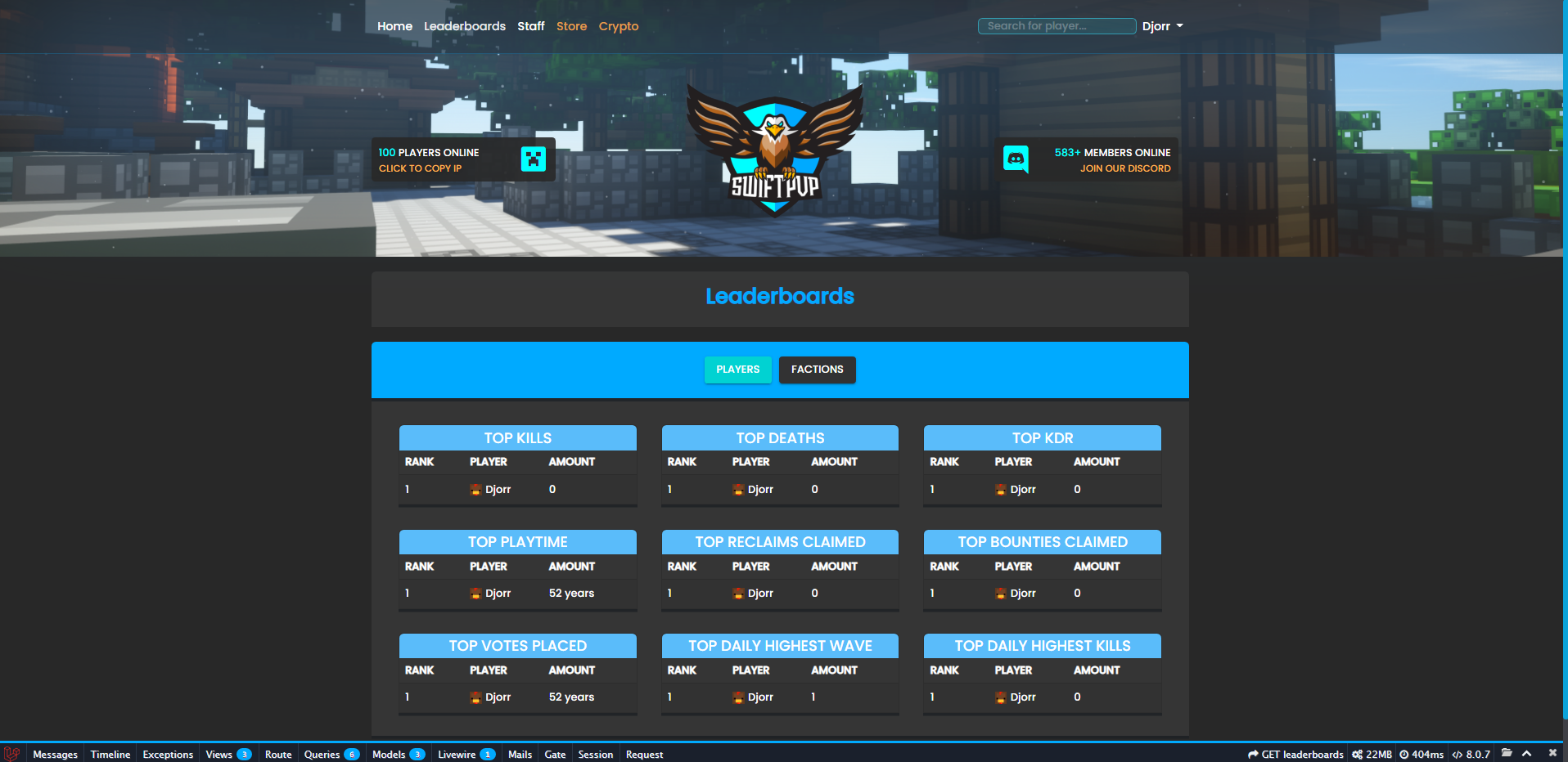 GitHub - Djorr/Minecraft-Server-Website: One of my first minecraft ...