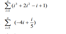 Solved Ei' + 2i² – i + 1) (-4i +) i=5 | Chegg.com