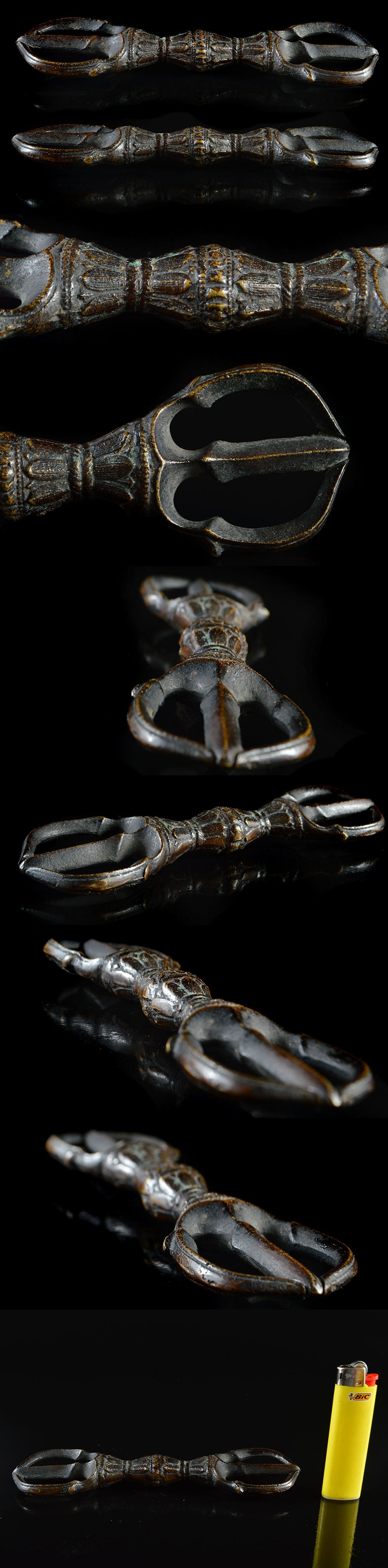 代購代標第一品牌－樂淘letao－【雲】廃寺買取品 仏教美術 古銅 金剛杵 三鈷杵 直径16cm 古美術品(独鈷杵五鈷杵密教法具バジュラヴァジ ...