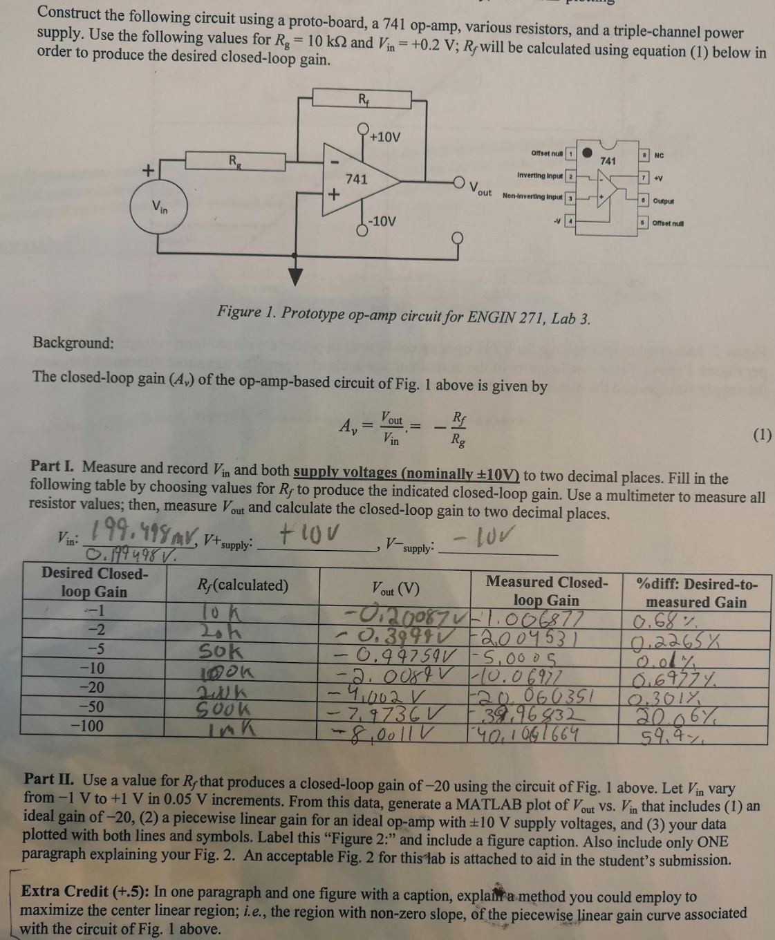 Solved Construct the following circuit using a proto-board, | Chegg.com
