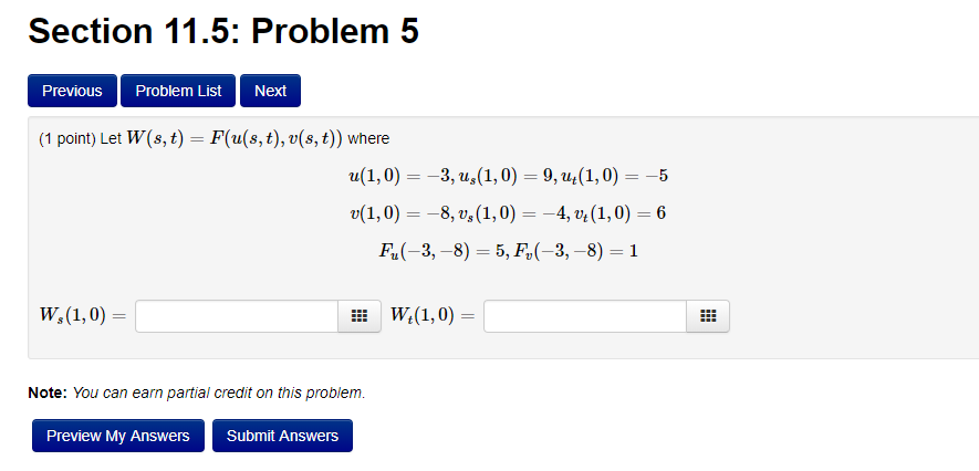 Solved Section 115 Problem 5 Previouss Problem List Next 1 2885