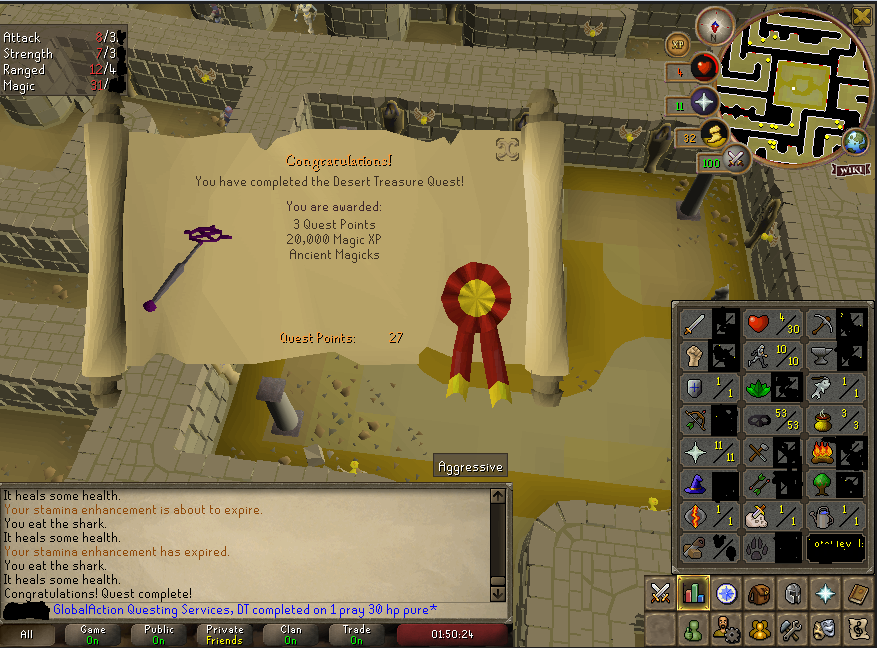 ⭐️[500$ Donator]⭐️ GlobalAction Services ⭐️ Questing ⭐️Skilling ⭐️ ...