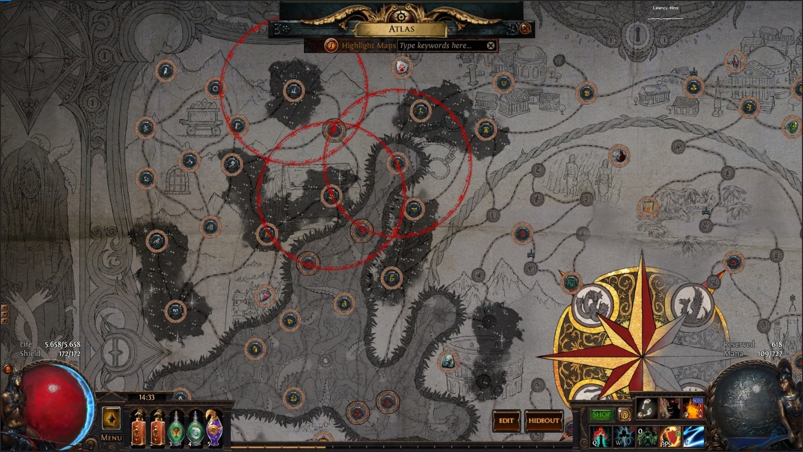 How do I spread influence back to Shaped Underground Sea map (middle of ...