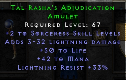 Ft Tal Rasha Amulet - Topic - d2jsp