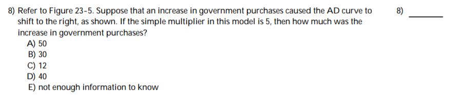 Solved AS1 110 100 AD2 AD1 900 960 1100 Real GDP 8) Refer | Chegg.com