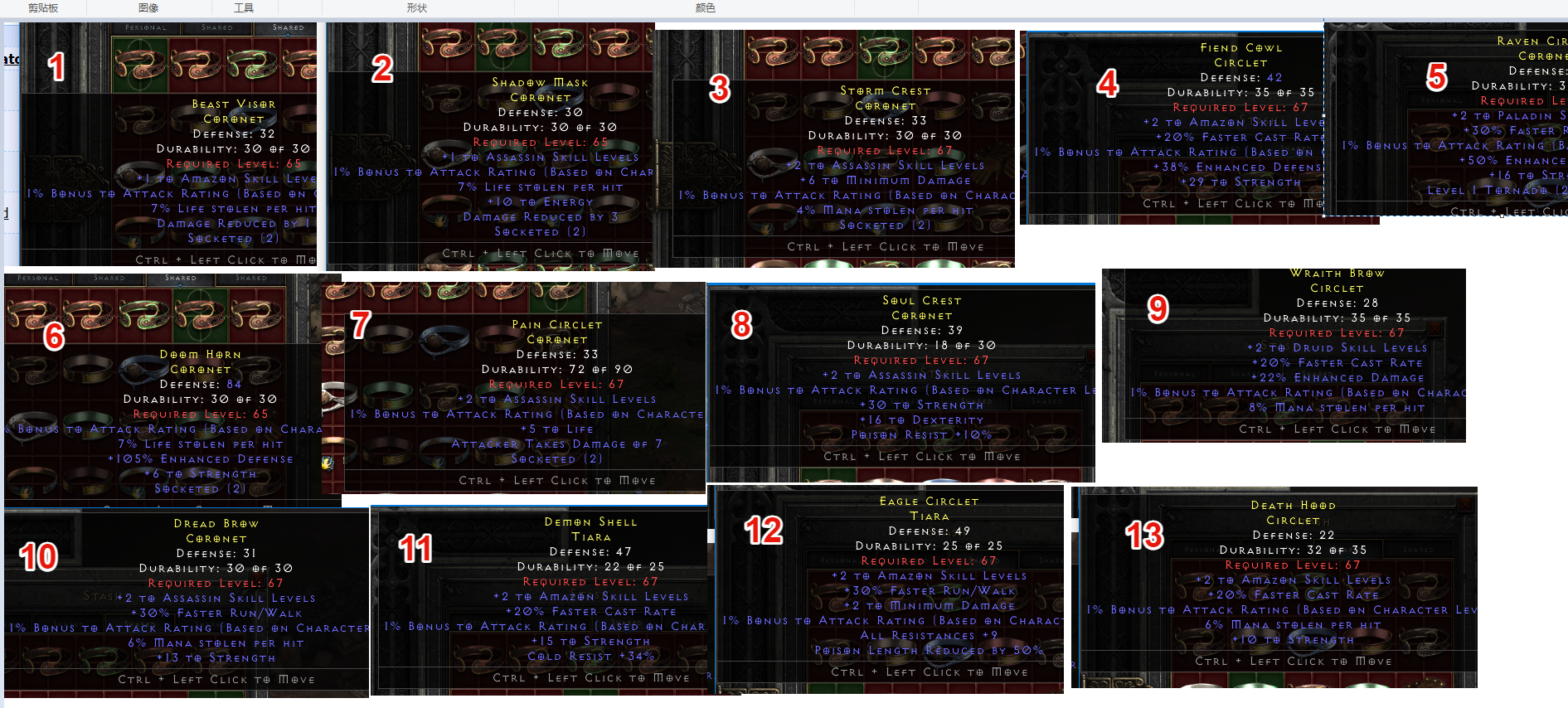 Xh23 Visionary Circlets Pack - Topic - d2jsp