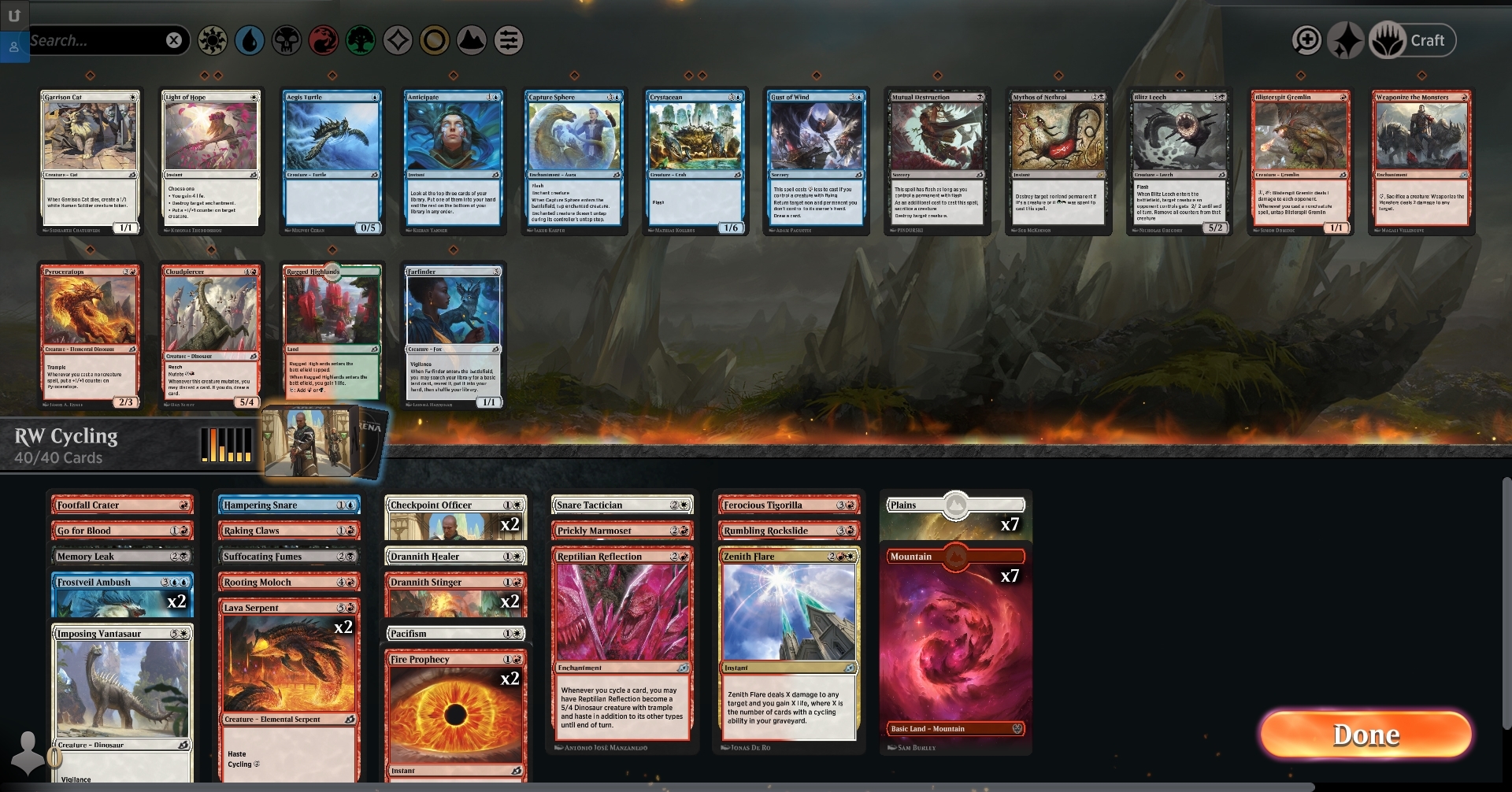 Finally got to play Zenith Flare! 0-3 R/W Cycling : r/lrcast