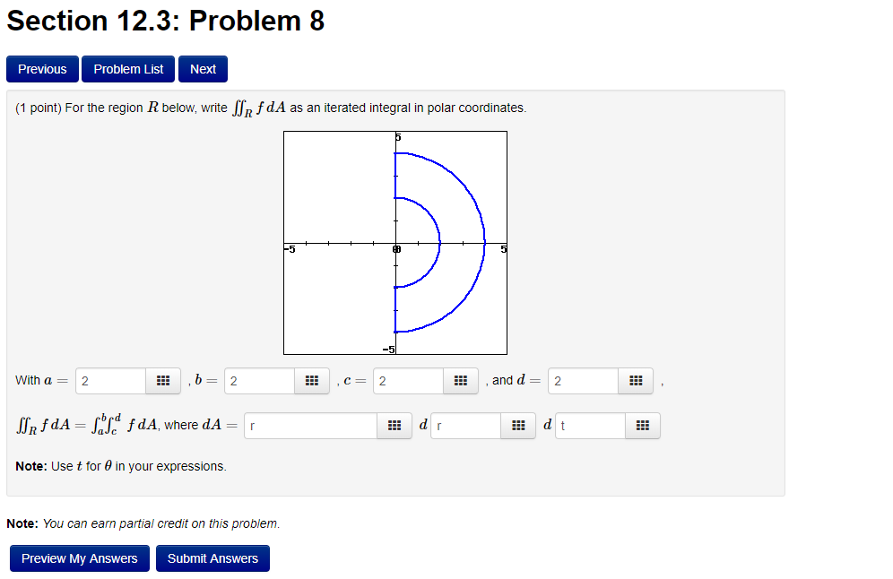 Solved Section 12.3: Problem 8 PreviouS Problem List Next 1 | Chegg.com
