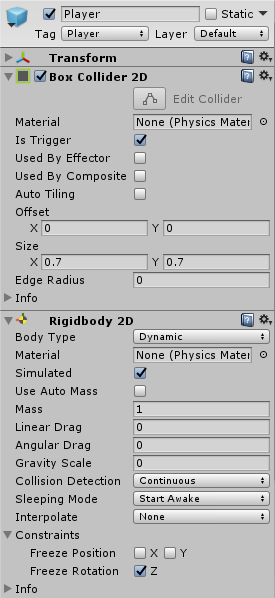 RigidBody2D and BoxCollider2D: Why the collision does not stop my ...