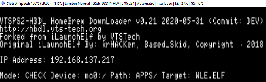PS2 - VTSPS2-HBDL - HomeBrew DownLoader hbdl.vts-tech.org | PSX-Place