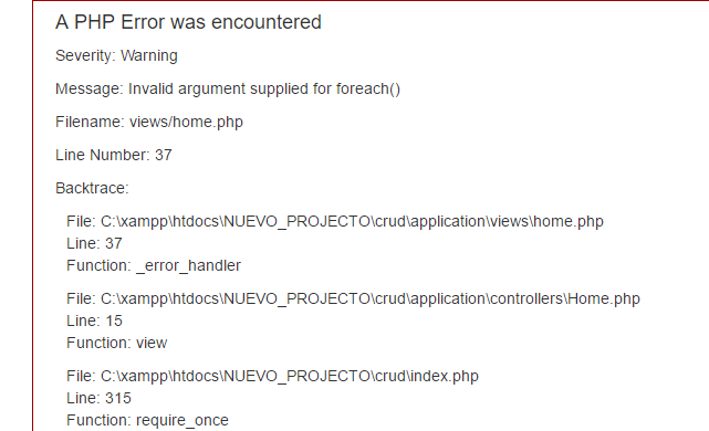 Php Message Error After Deleting All Rows Codeigniter Stack Overflow 4114