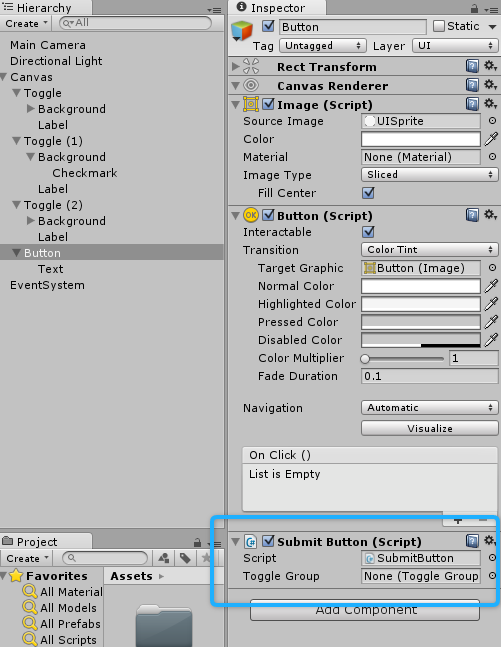 UnityのuGUIでラジオボタンを実装、選ばれたLabelを取得 #unity5 - Qiita