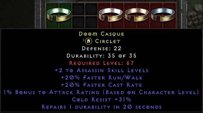 = 2 Sin 20fcr 20frw Viso 31cr Circlet = - Topic - d2jsp