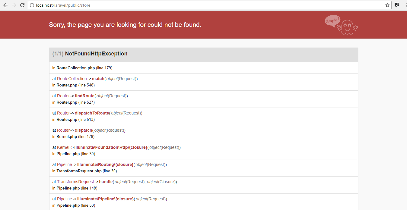 Php Laravel HTML POST Form Page Not Found Stack Overflow