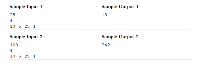 Solved You will be given the denominations of coins in a | Chegg.com