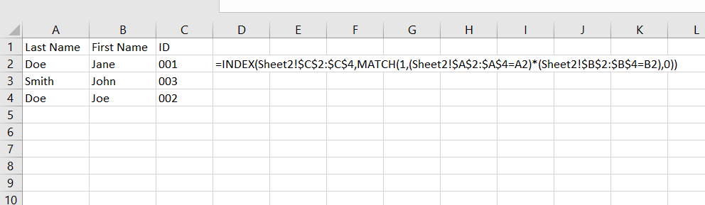 Formula for staff number : r/excel