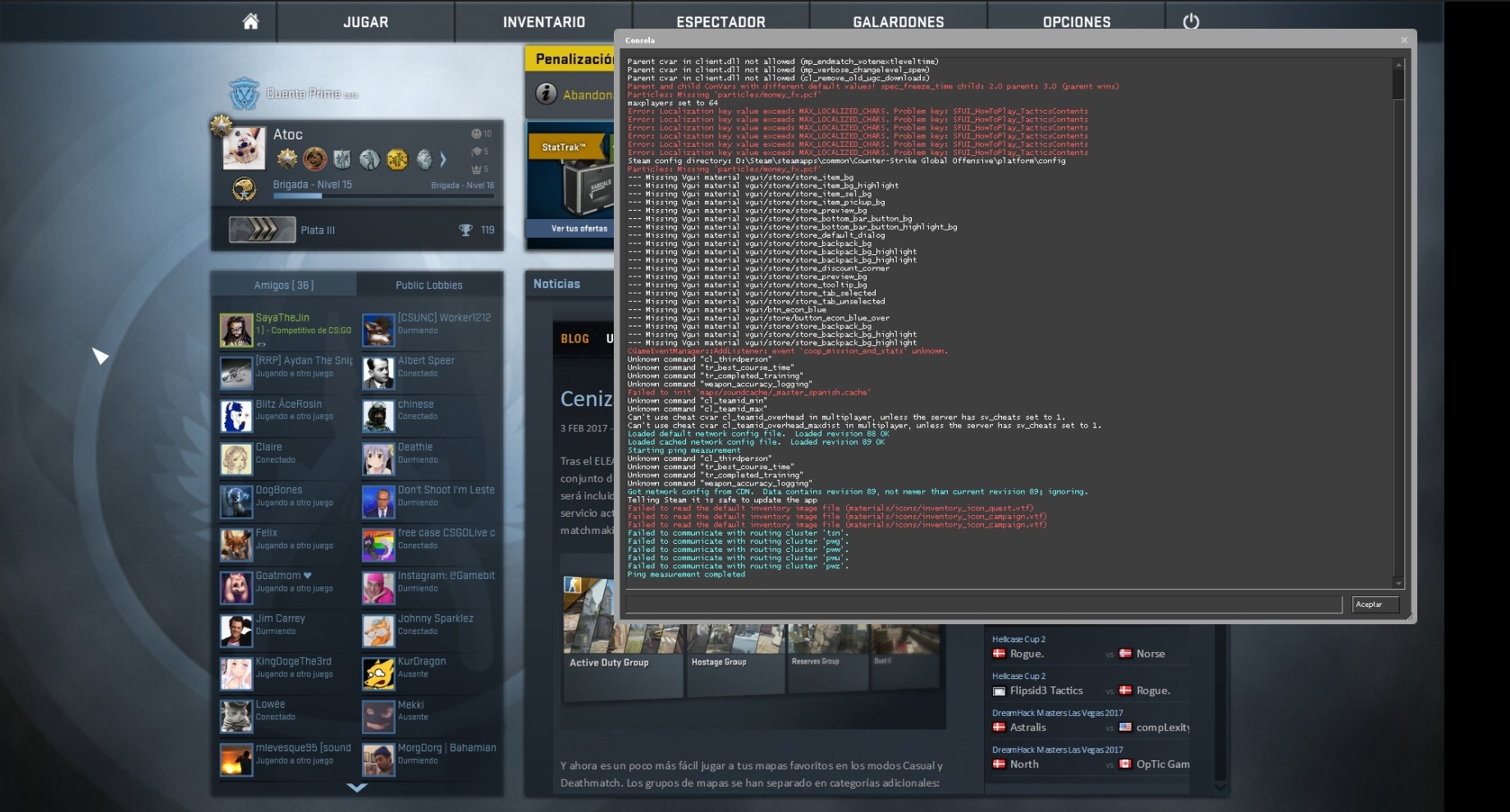 TIL the console will always be in English, reguardless of the game ...