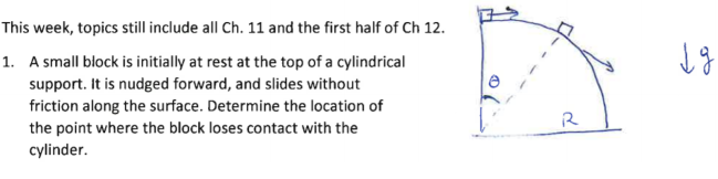 Solved A small block is initially at rest at the top of a | Chegg.com