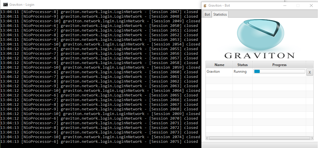GitHub - BotanAtomic/Graviton-Bot: Simple bot in java using sockets