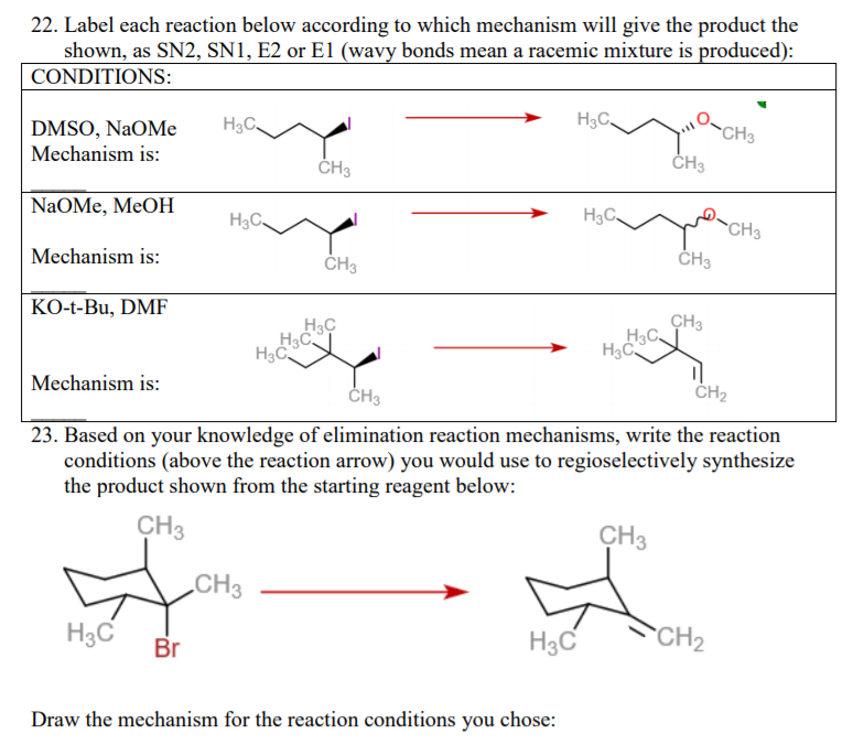 Solved 22. Label each reaction below according to which | Chegg.com