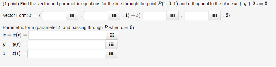 Solved Find the vector and parametric equations for the line | Chegg.com