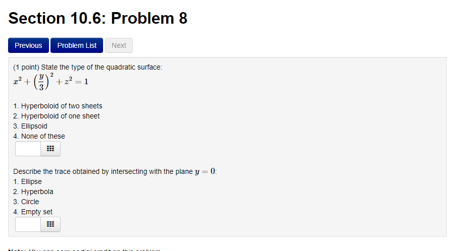 Solved Section 10.6: Problem 8 Previous Problem List Next (1 | Chegg.com