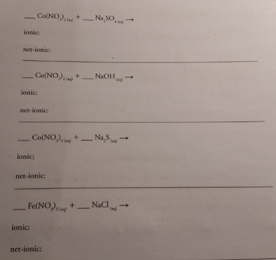 Solved Write molecular, ionic, and net-ionic equations for | Chegg.com