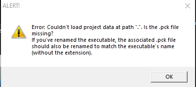Godot can't find PCK file when 'embed pck' on export is enabled · Issue #45345 · godotengine ...