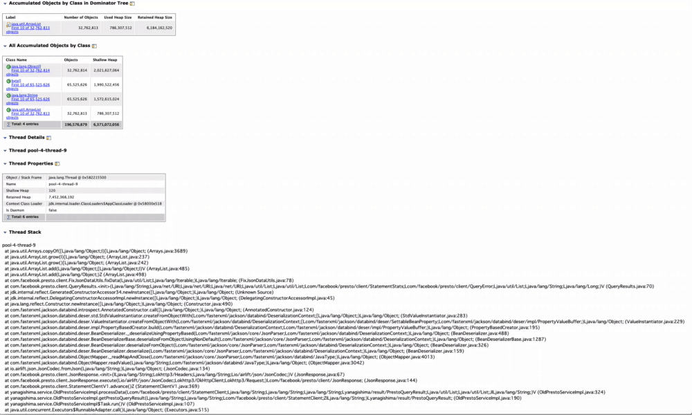 Outofmemoryerror Occurred In Presto Client · Issue 1259 · Trinodbtrino · Github 