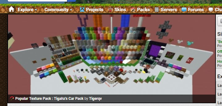 Tigahz's Car Pack Minecraft Texture Pack