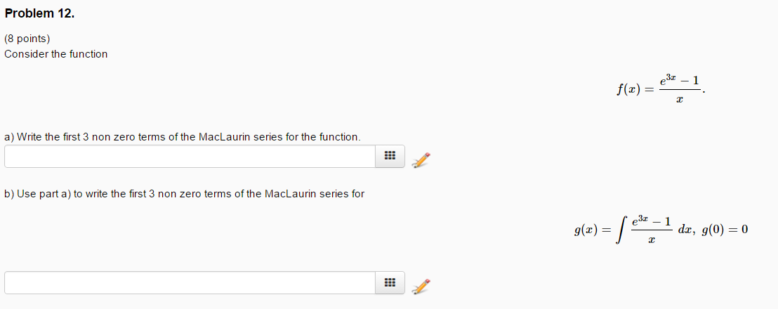 Solved Consider the function f(x) = e^3 - 1/x. a) Write | Chegg.com
