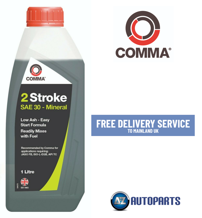 Comma - Two Wheel 2 Stroke SAE 30 Mineral Motorcycle Engine Motor Oil ...