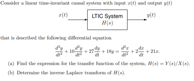 Solved Consider a linear time-invariant causal system with | Chegg.com